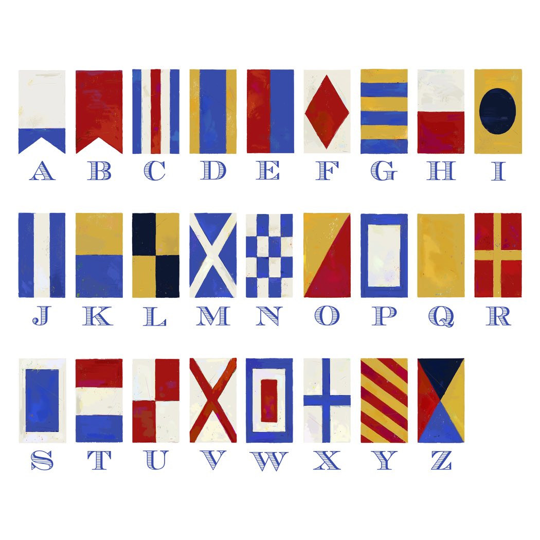 Nautical Flag Alphabet Hangers – TomTom and Company