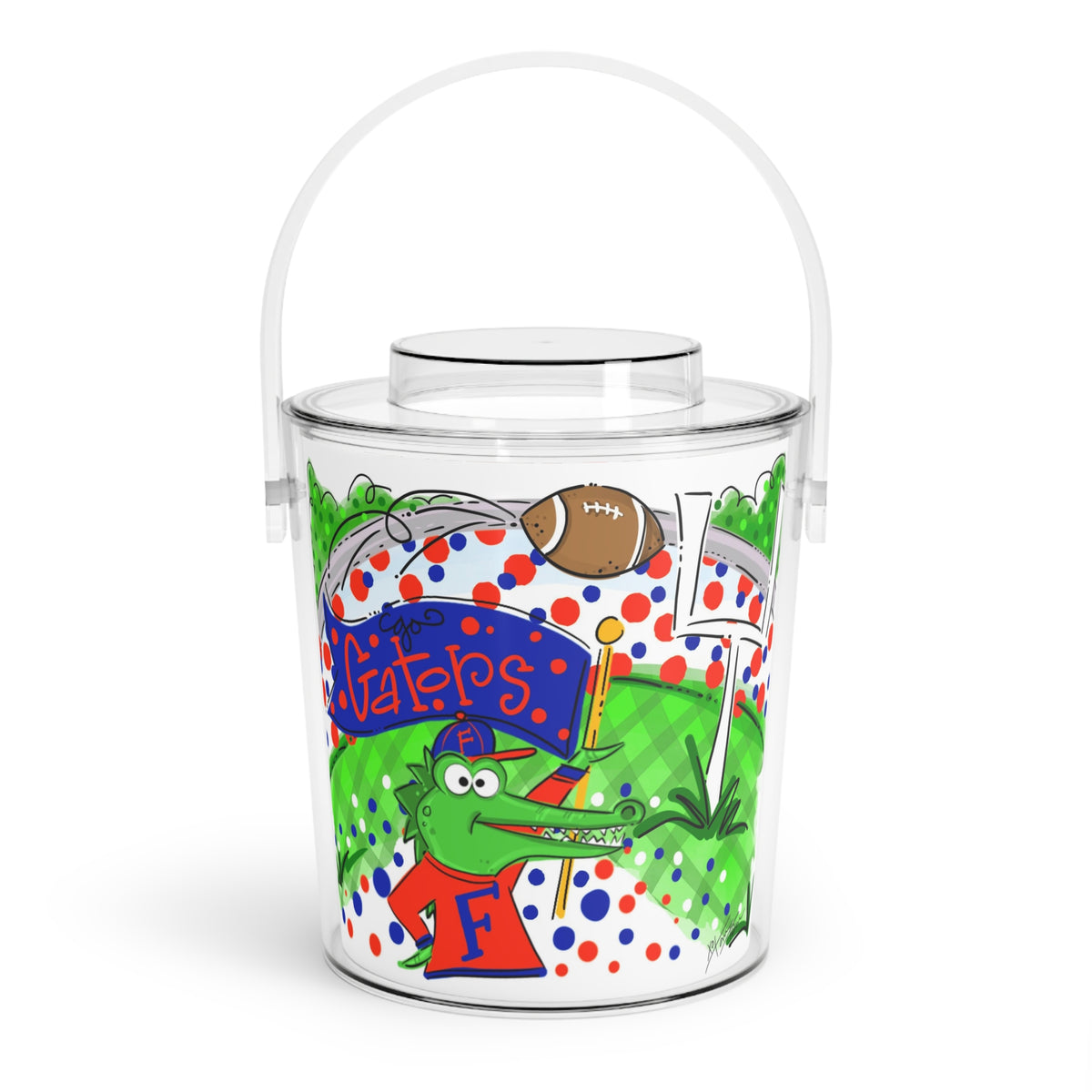 "Go Gators" Ice Bucket with Tongs – TomTom and Company