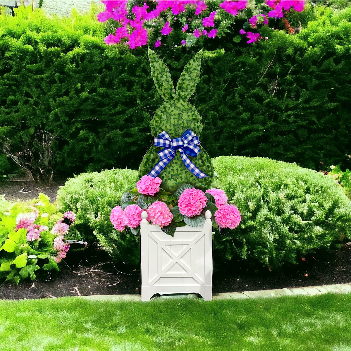 Single Boxwood Bunny Pot Embellishment – TomTom and Company