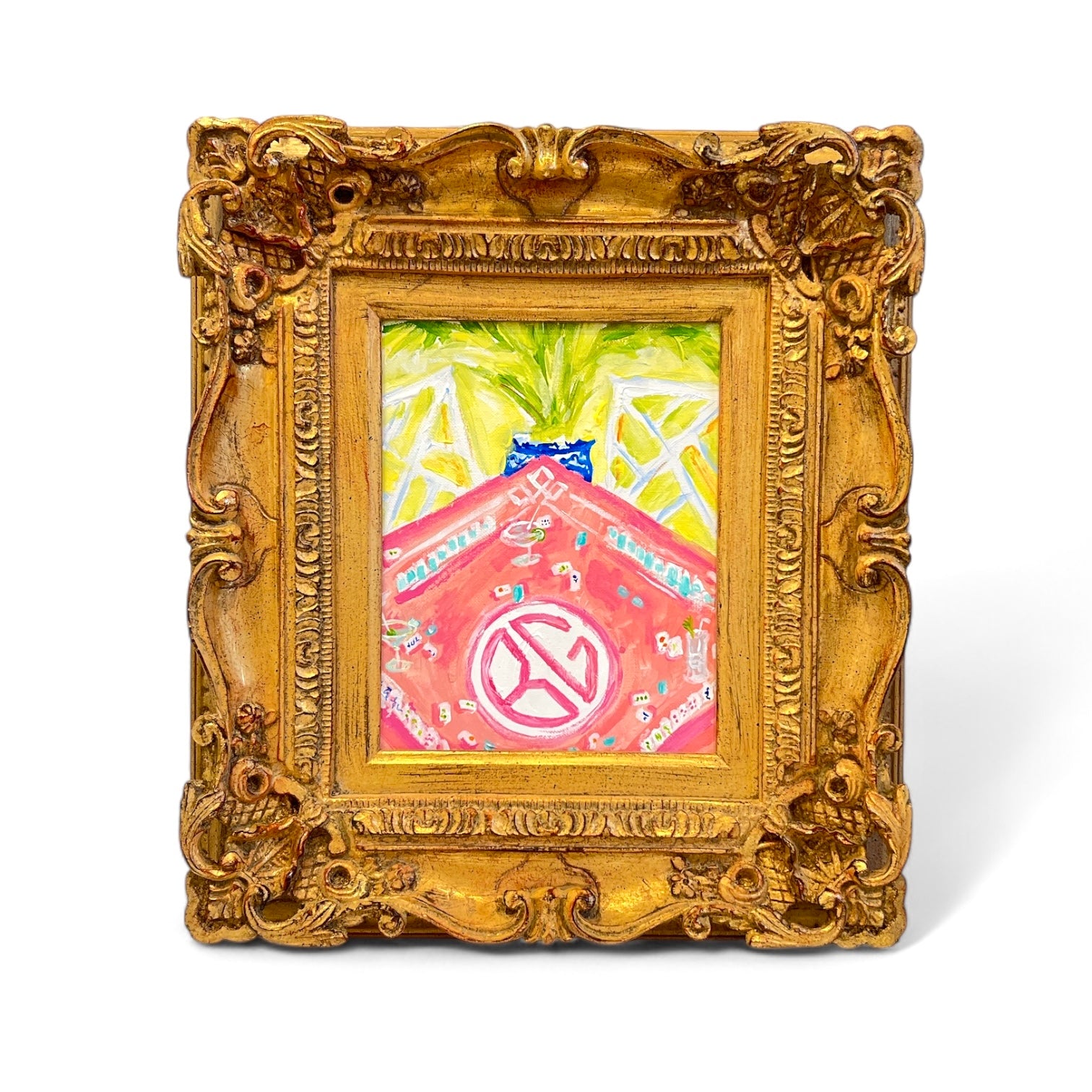 "The Mahjong Parlor" Framed Painting by TomTom – TomTom and Company