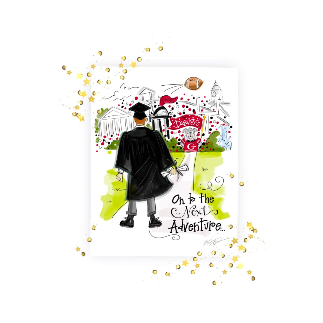 "On to the next Adventure... Go Bulldawgs" Girl/Boy Graduation Doodle ...